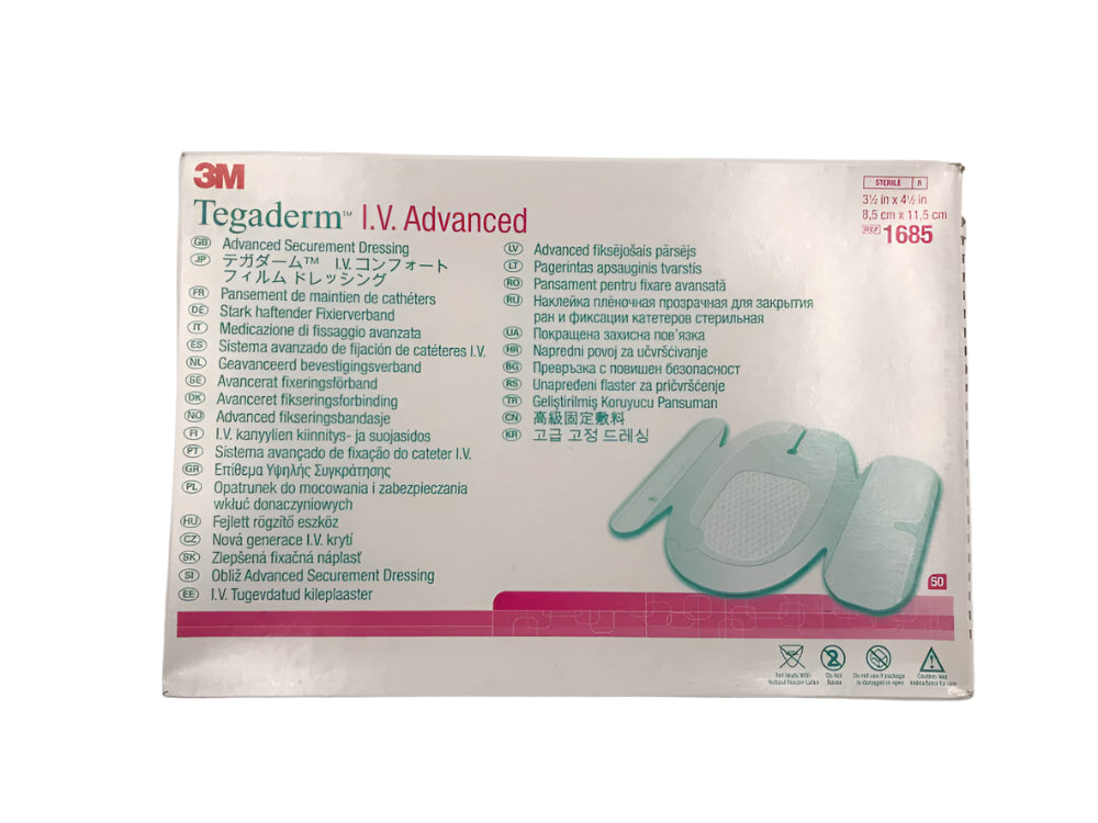 3M 1685 Tegaderm IV Advanced Securement Dressing 11.5cm x 8.5cm- Box o