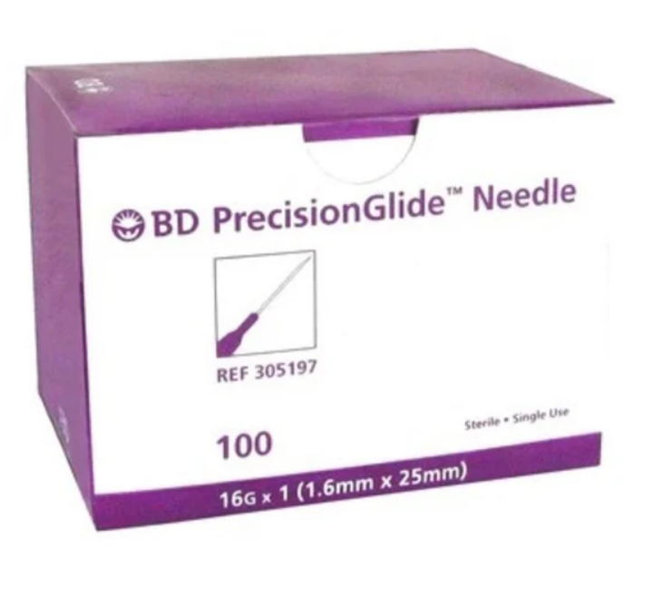 16G x 1" BD PrecisionGlide Needle