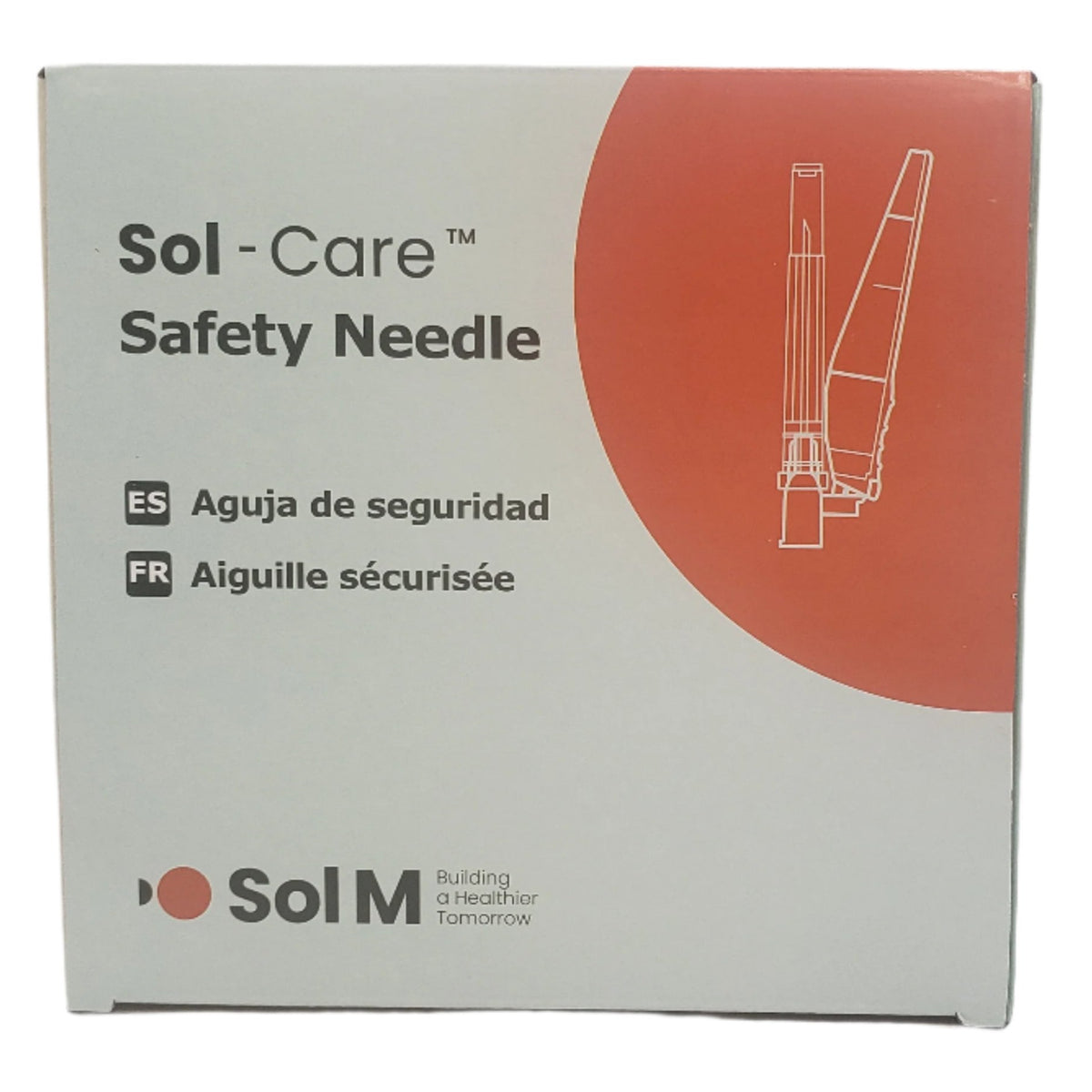 SOL-CARE Safety Needle 18G x 1 1/2" Flip Style
