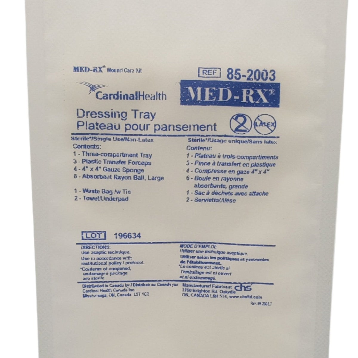 MED-RX Dressing Tray 85-2003