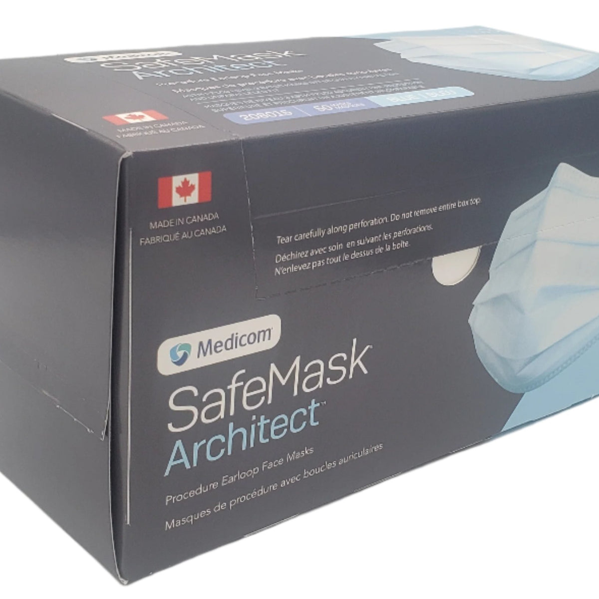 Medicom SafeMask Architect Level 3 Mask Blue-Made in Canada