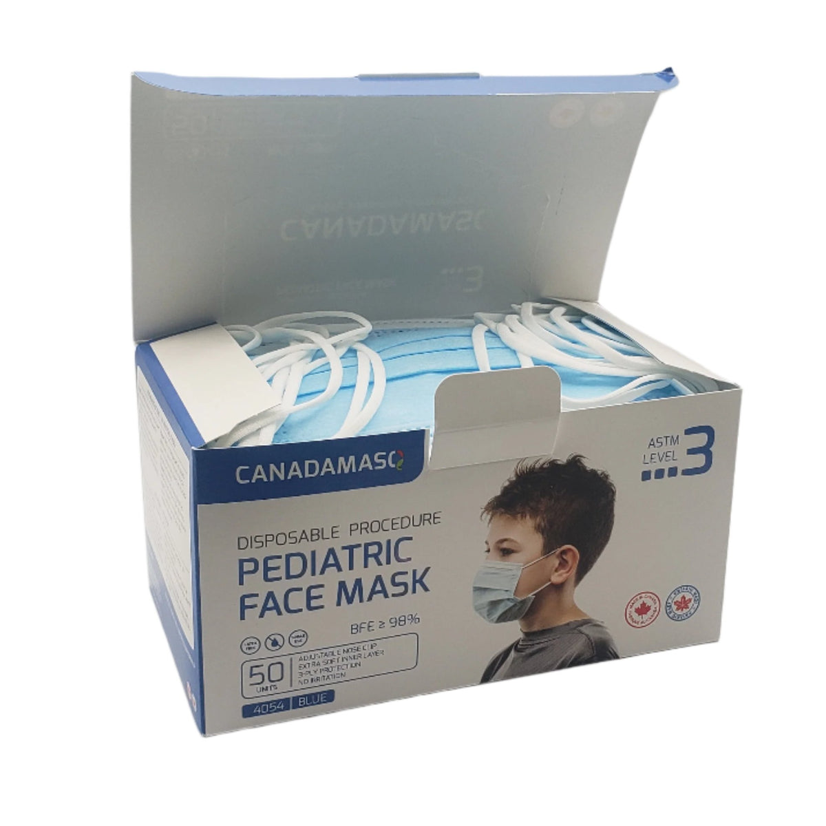 CANADAMASQ Level 3 Procedure Mask Blue, Pediatric