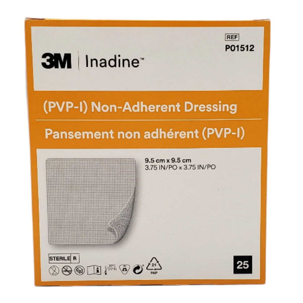 INADINE 9.5cm x 9.5cm PVP-I Non Adherent Dressing 25 / Box