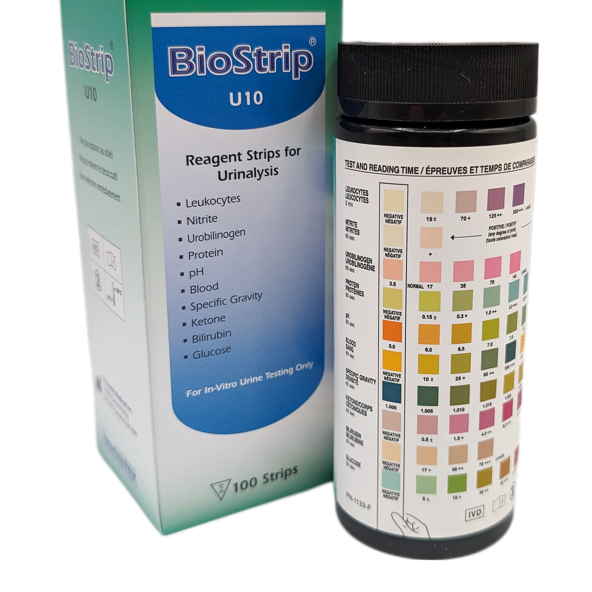 BioStrip Urinalysis 10 Parameter Test Strips