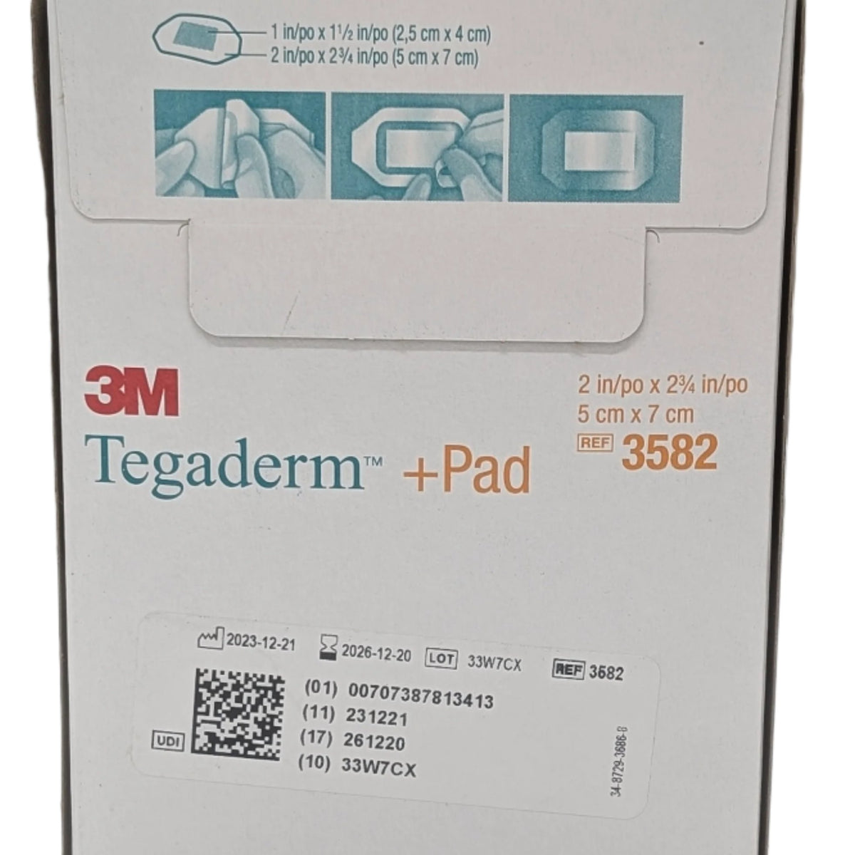 3M Tegaderm + Pad 5cm x 7cm REF 3582