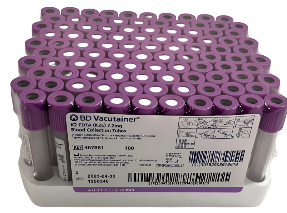 BD 367861 Vacutainer Plus EDTA 4 mL, Lavender