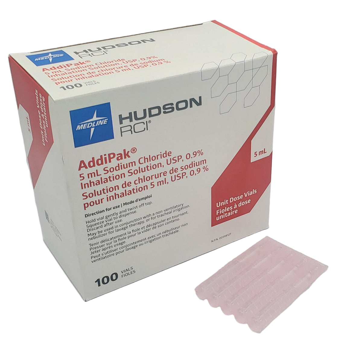 AddiPak 200-59C 5mL Sodium Chloride Inhalation Solution, USP, 0.9% Box