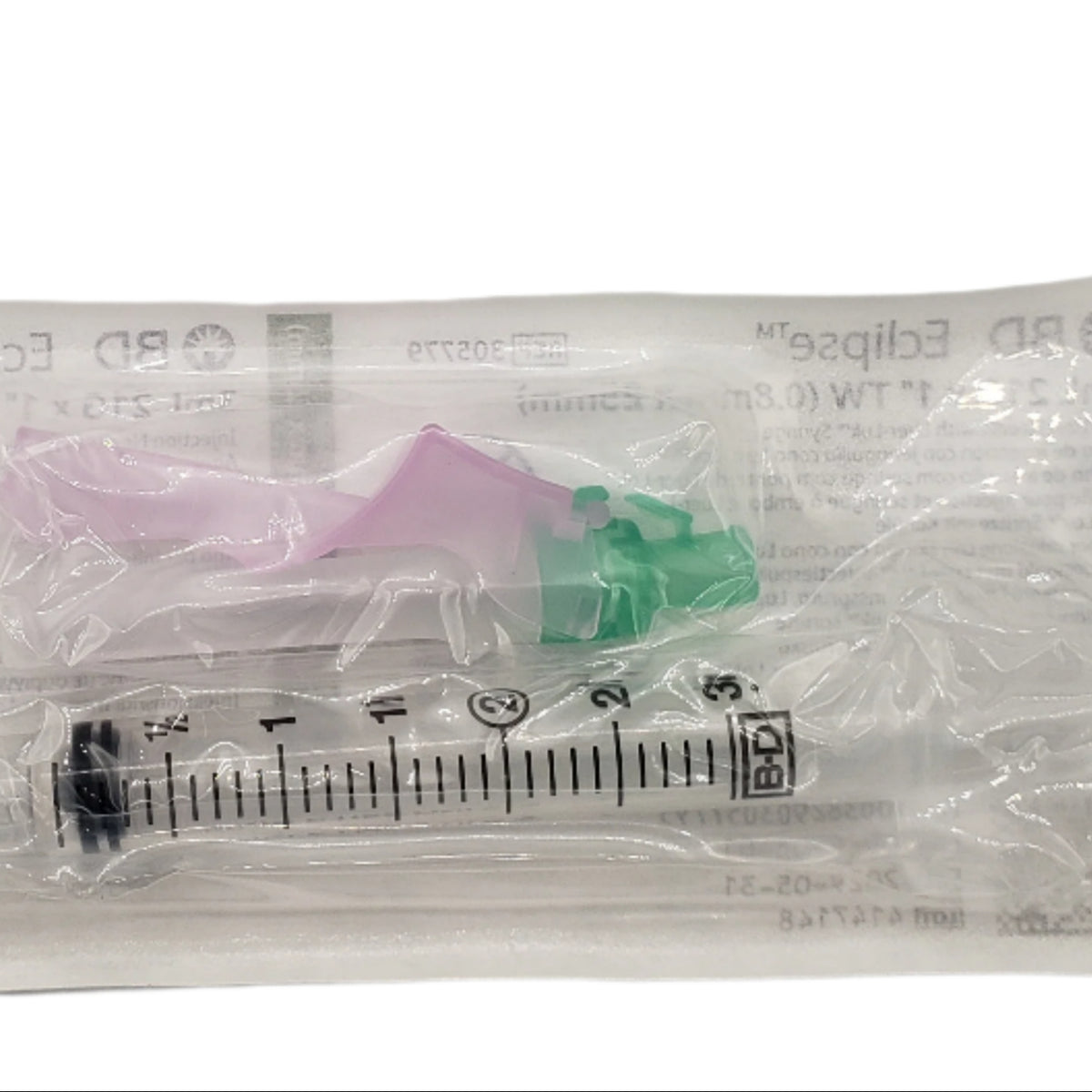 3ml BD Syringe Luer Lok with 21G x 1" Eclipse Safety Needle