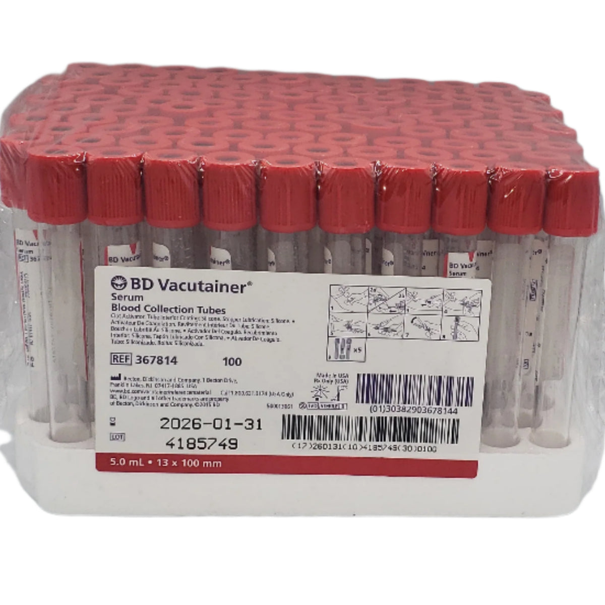 BD 367814 Vacutainer Plus 5ml Serum Tube