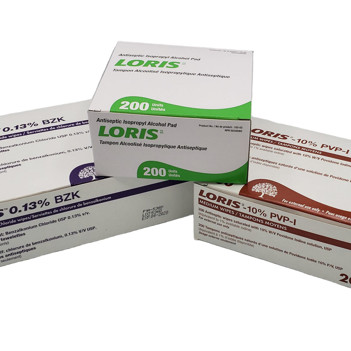 Loris BZK Wipe Antiseptic Wipe 100 Pads/ Box