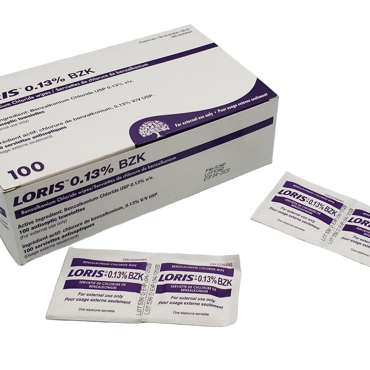 Loris BZK Wipe Antiseptic Wipe 100 Pads/ Box