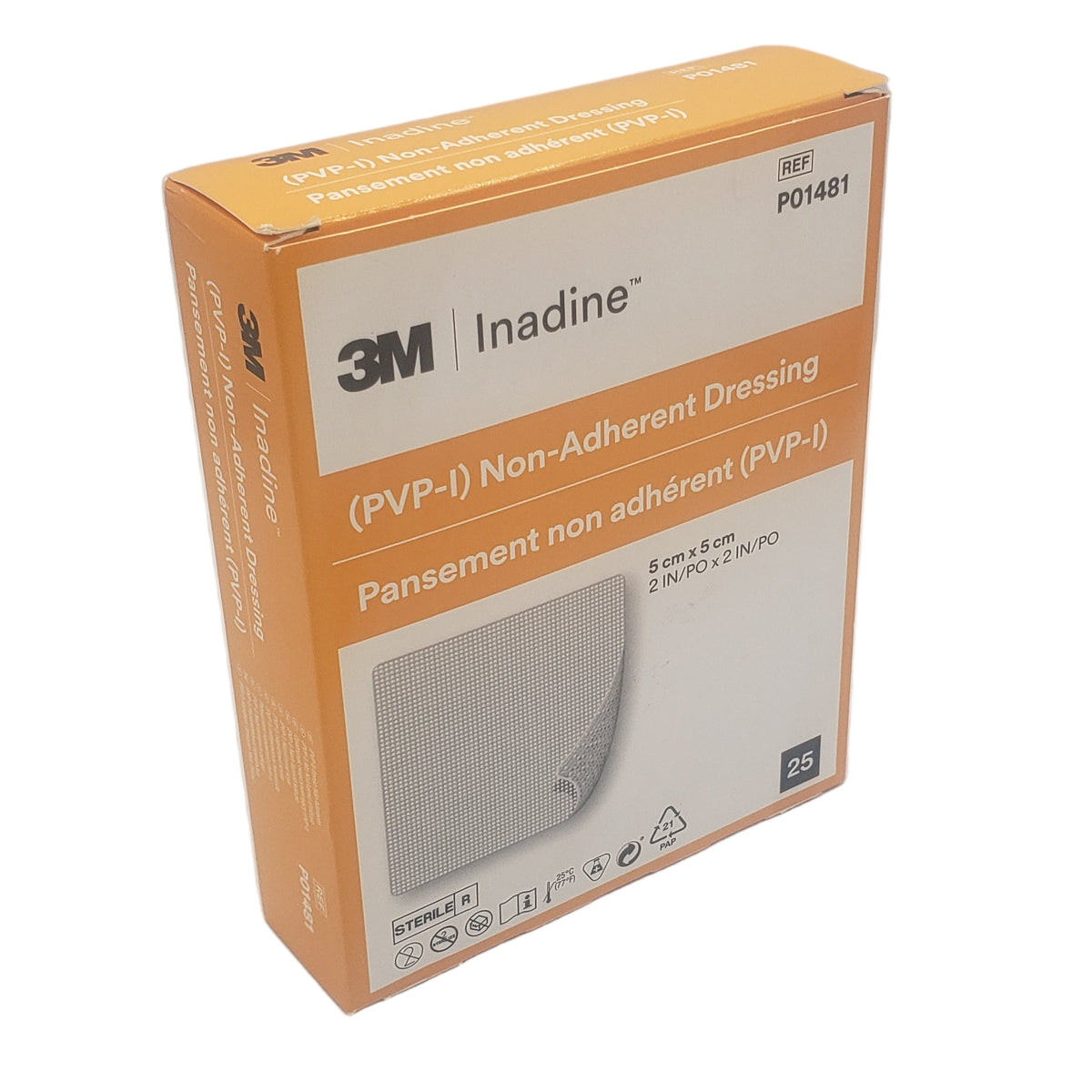 INADINE 5cm x 5cm PVP-I Non Adherent Dressing 25 / Box | P01481