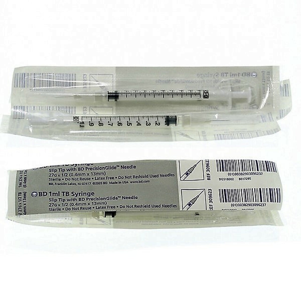 1ml x 27G x 1/2 BD 309623 PrecisionGlide TB Syringes