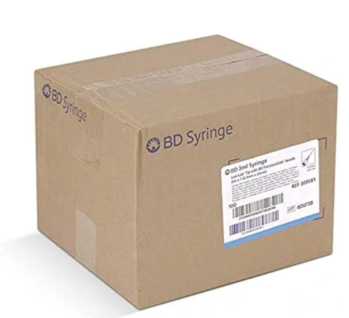 3ml BD Syringe Luer Lok with 25G x 1" PrecisionGlide Needle