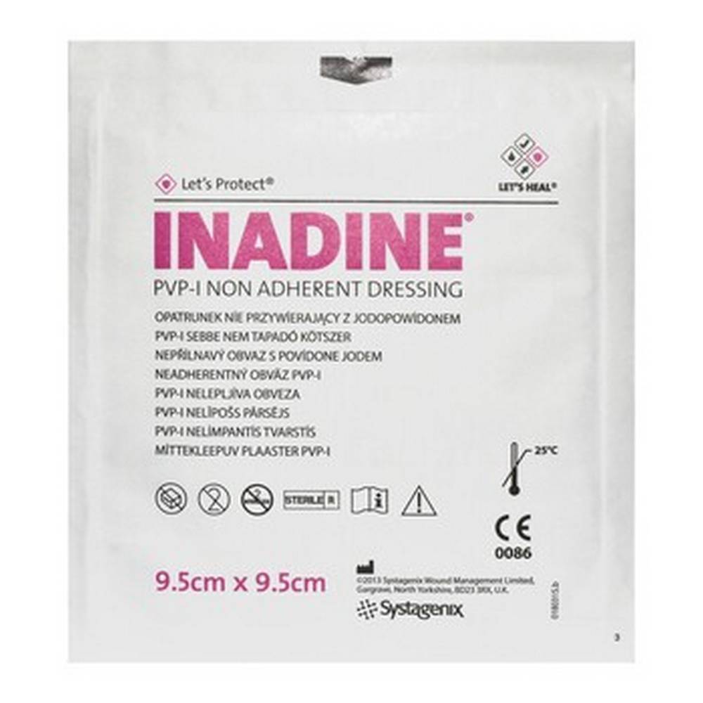 INADINE 9.5cm x 9.5cm PVP-I Non Adherent Dressing 25 / Box
