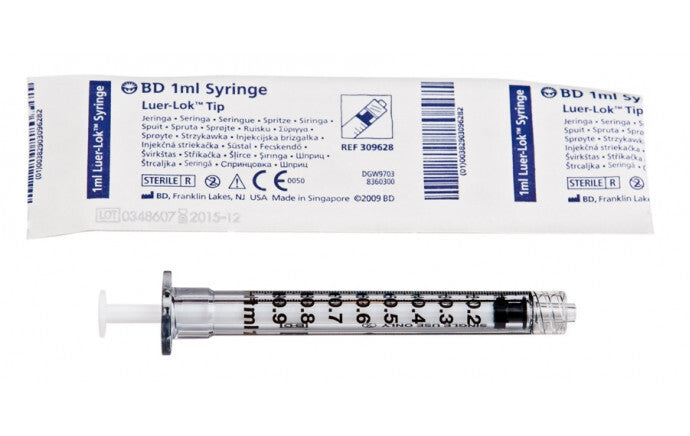 1ml Sterile BD Syringe Luer Lok