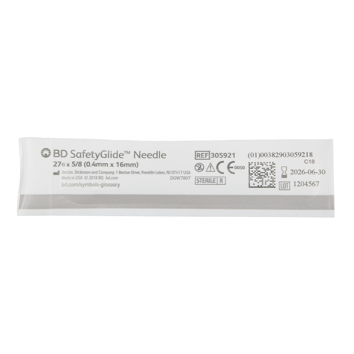 27G x 5/8" BD SafetyGlide Needle | 305921
